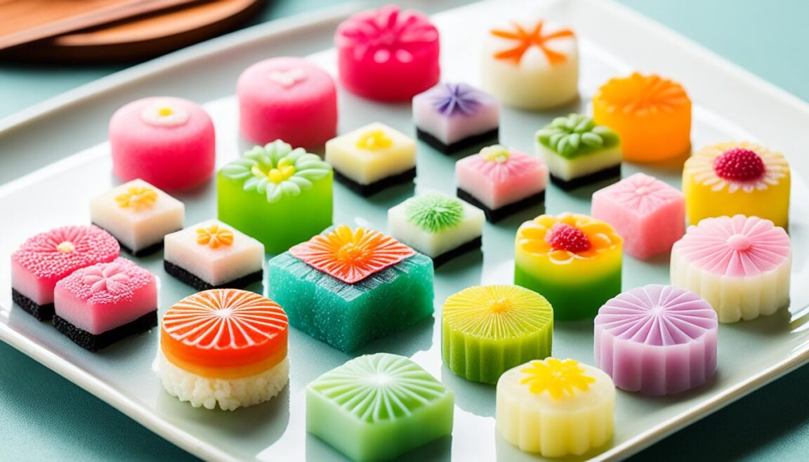 Japanische Süßigkeiten (Wagashi): Traditionelle japanische Süßigkeiten ...