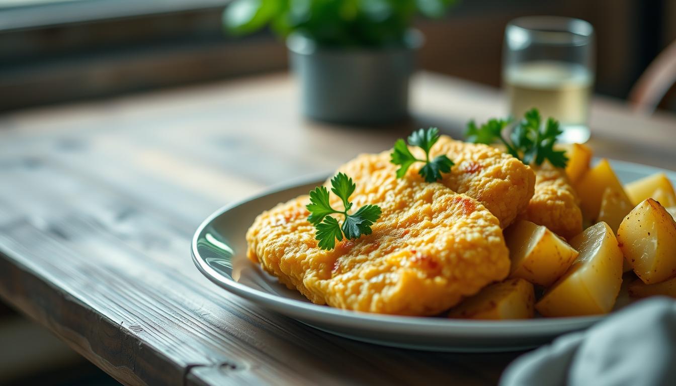 Backfisch mit Kartoffeln - Einfaches Rezept
