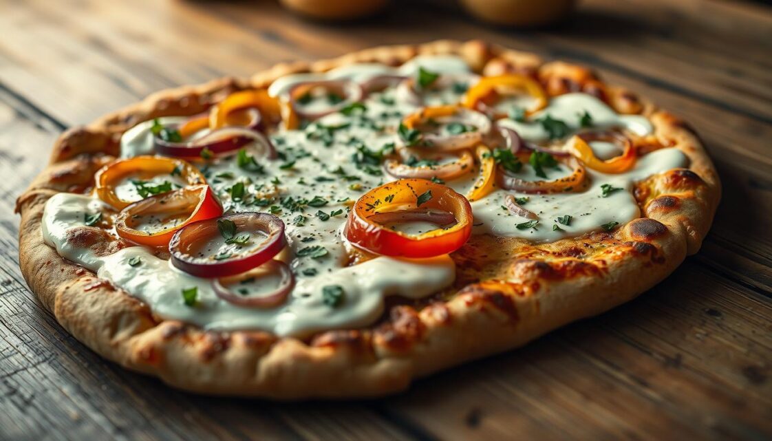 Vegetarisches Flammkuchen Rezept - Einfach & Lecker